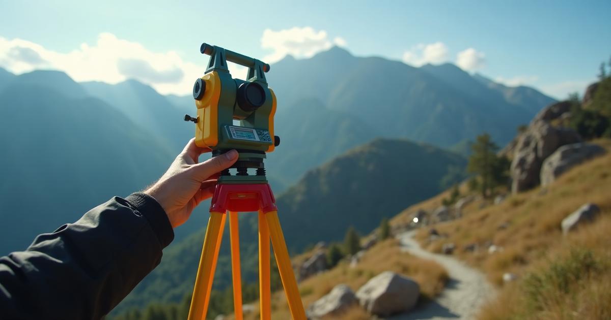 Medición de pendientes con clinómetro en montañas